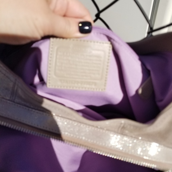 Coach | Bags | Authentic Silver Glitter Coach Bag | Poshmark